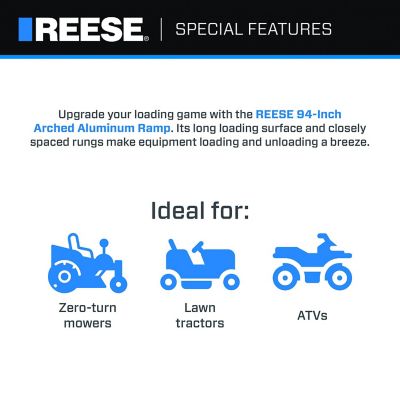 Reese Explore 1,500 lb. Capacity Arched Ramps, 12 in. x 94 in., 2-Pack ...