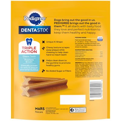 Pedigree DENTASTIX Chicken Flavor Dental Care Dog Treats for Toy/Small ...