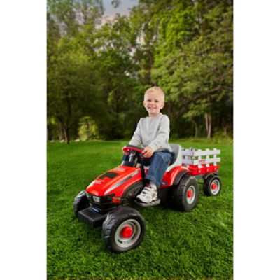 Peg Perego 6V Case IH Lil' Tractor and Trailer Ride-On Toy, Ages 2-5 at ...