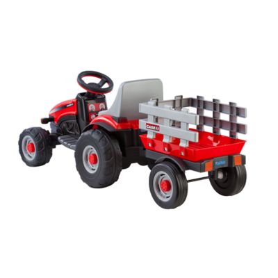 Peg Perego Case IH Lil' Tractor and Trailer Ride-On Toy, For Ages 2-5 ...