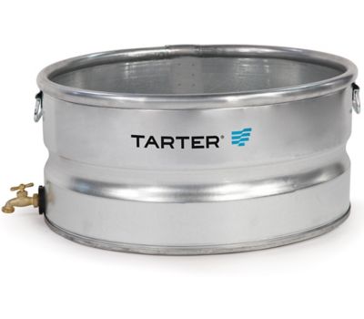 Tarter 23 gal. Galvanized Steel Round Stock Tank with Spigot, 2 ft. x 1 ...