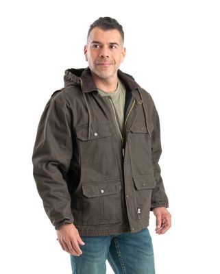 Berne Super-Duty Washed Duck Fleece-Lined Contractor Coat at Tractor ...