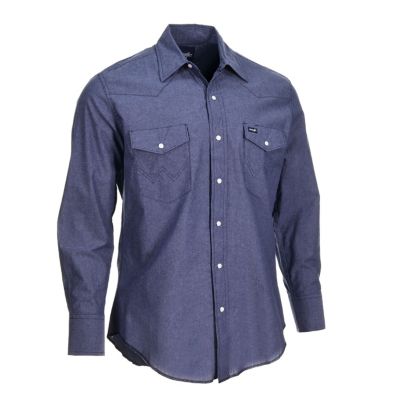 Wrangler Men's Cowboy Cut Western Chambray Work Shirt at Tractor Supply Co.