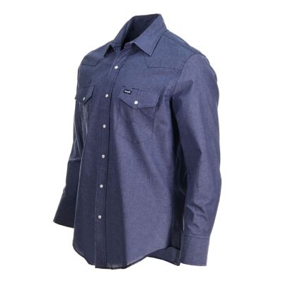 Wrangler Men's Cowboy Cut Western Chambray Work Shirt at Tractor Supply Co.