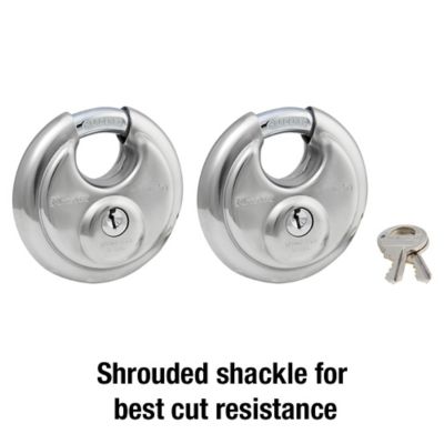 Master Lock 5/8 in. Shrouded Discus Padlock, 2-Pack at Tractor Supply Co.