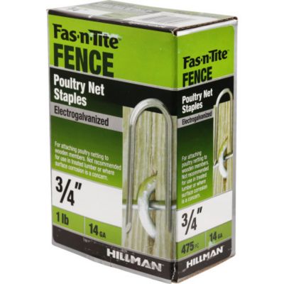 Hillman Fas-N-Tite Poultry Net Staples, 3/4 in., 1 lb., 475-Pack at ...