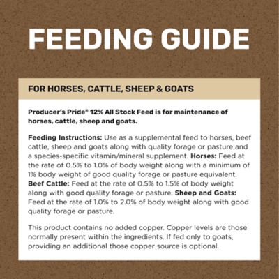 Producer's Pride 12% All-Stock Textured Livestock Feed, 50 lb. Bag at ...