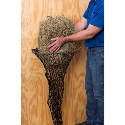 Tough-1 Hay Hoops Collapsible Wall Hay Feeder Frame, Black/Silver at ...