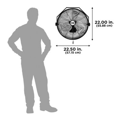 Maxx Air 18 in. 3-Speed Indoor Tilting Wall-Mounted Fan, Black at ...