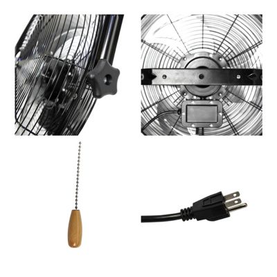 Maxx Air 18 in. 3-Speed Indoor Tilting Wall-Mounted Fan, Black at ...