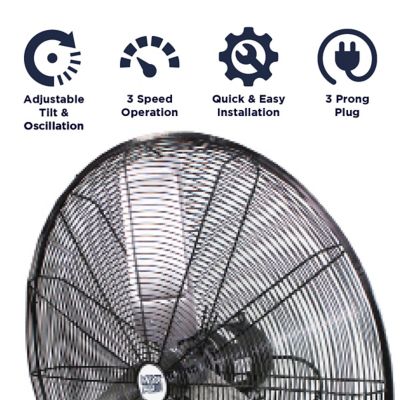 Maxx Air 30 in. Tilting Oscillating Wall-Mount Fan, 3 Speeds at Tractor ...