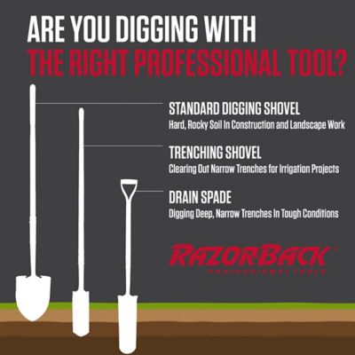 Razor-Back 49 in. Fiberglass Handle Super Socket Digging Shovel at ...