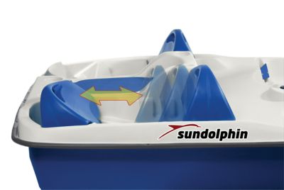 Sun Dolphin 5-Person Sun Slider Pedal Boat with Canopy, Blue, 96 in. L ...