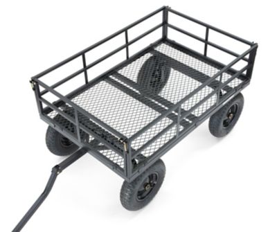 GroundWork 12 cu. ft. 1,400 lb. Capacity Heavy-Duty Towable Utility ...