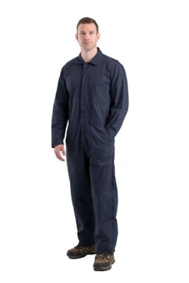 Berne Men's Cotton Twill Unlined Long-Sleeve Coveralls with Leg Zippers ...