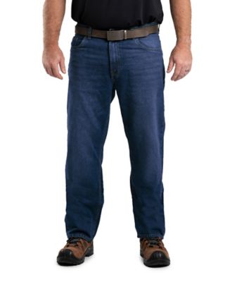 Berne Men's Relaxed Fit Mid-Rise Straight Leg 5-Pocket Jeans, 33x30 ...