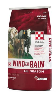 Purina Wind and Rain All Season 7 Complete Beef Cattle Mineral with ...