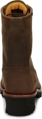 Chippewa Men's Bay Apache Waterproof Logger Boots, 8 in.