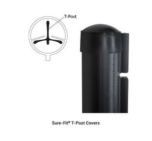 Sure-Fit T-Post Safety Sleeves with Caps, Black, 25-Pack at Tractor ...