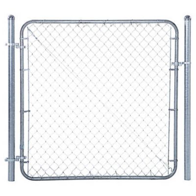 Fit-Right Adjustable Walk Gate Kit - Galvanized - 5 ft H x 26 in. to 72 ...