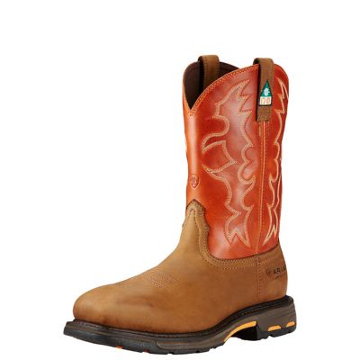 Ariat Men's WorkHog Wide Square Composite Toe Work Boots, CSA Rated, 10 ...