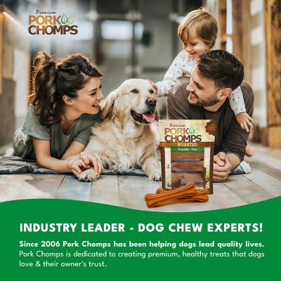 Pork Chomps 7-in. Roasted Rawhide-Free Pork Skin Dog Bone, 5 Count