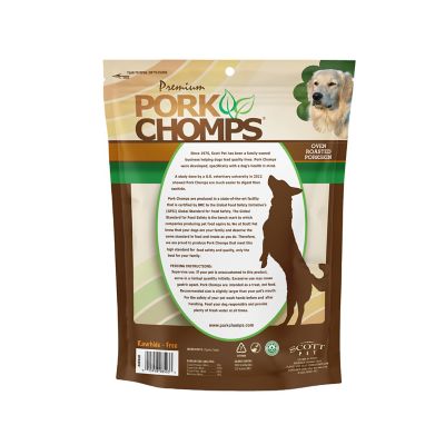 Pork Chomps 7-in. Roasted Rawhide-Free Pork Skin Dog Bone, 5 Count