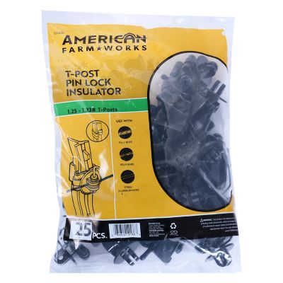 American Farm Works Pinlock T-Post Insulators for 1.25 and 1.33 in ...
