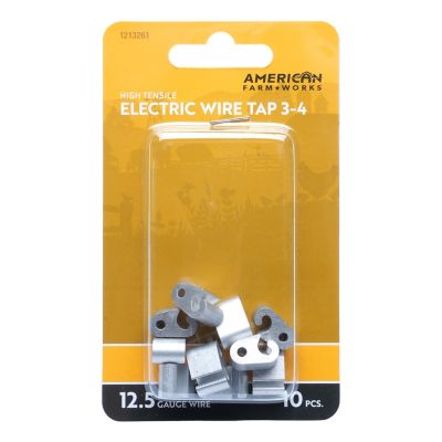 American Farm Works Electric Fence Wire Taps for 12-1/2 to 16 Gauge ...