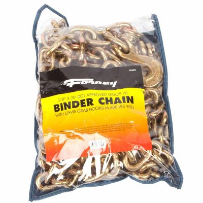 Forney 3/8 in. x 20 ft. Binder Chain, 4,700 lb. Working Load Limit at ...