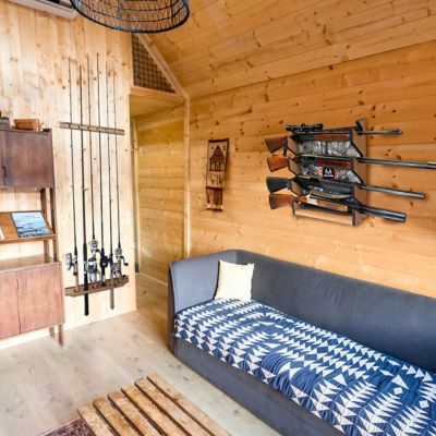 Rush Creek Creations 4 Gun Wall Storage Gun Rack, 20.88 in. x 5 in. x ...