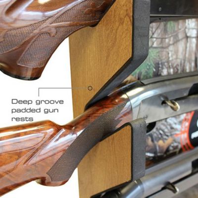Rush Creek Creations 4-Gun Wall Storage Gun Rack, 20.88 in. x 5 in. x ...