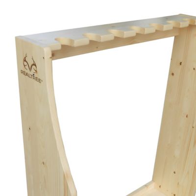 Rush Creek Creations 7-Gun Freestanding Wood Floor Gun Rack, 30 in. x 9 ...