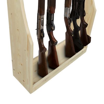 Rush Creek Creations 7-Gun Freestanding Wood Floor Gun Rack, 30 in. x 9 ...