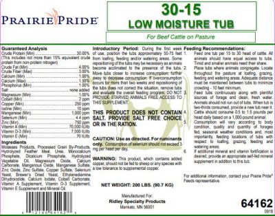 Prairie Pride 30-15 low-moisture - cooked molasses tub at Tractor ...