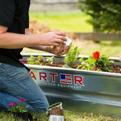 Tarter Galvanized Steel Oval Raised Bed Garden Planter, 6 ft. x 2 ft. x ...