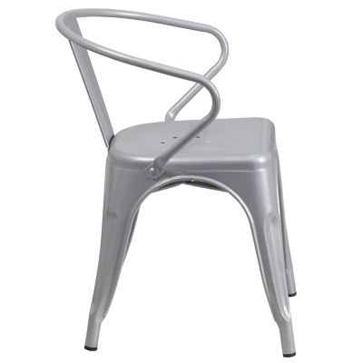 Flash Furniture Metal Indoor/Outdoor Chair with Arms