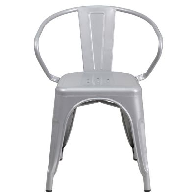 Flash Furniture Metal Indoor/Outdoor Chair with Arms