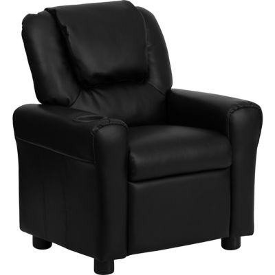 Flash Furniture Kids' Contemporary Vinyl Recliner with Cup Holder and ...