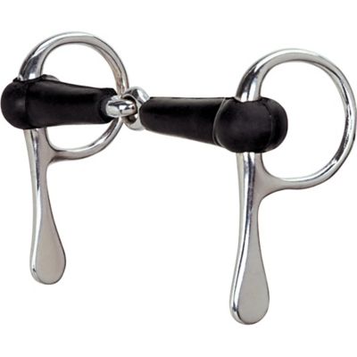 Weaver Equine 2 in. Rubber Mouth Stainless-Steel Snaffle Driving Bit, 5 ...