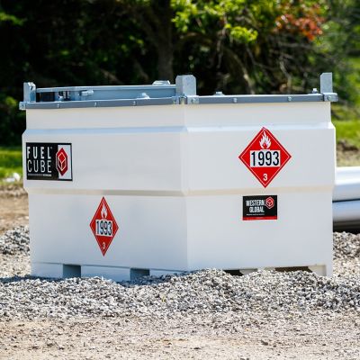 Western Global 528 gal. FuelCube Stationary Fuel Storage Tank, Double ...