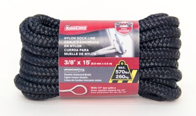 Mibro 3/8in x 15ft Nylon Double Diamond Braid Marine Dock Line at ...