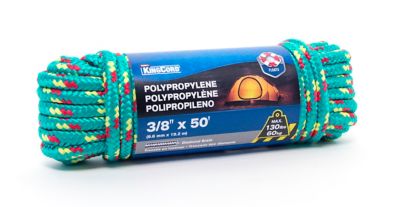 Mibro 3/8 in. x 50 ft. Assorted Diamond Braid Polypropylene Rope at ...