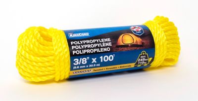 Mibro 3/8 in. x 100 ft. Yellow Twisted Polypropylene Rope at Tractor ...