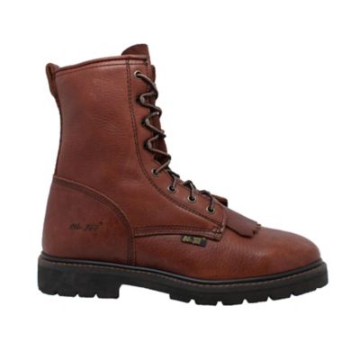 AdTec Men's Round Toe Lacer Cowboy Work Boots, 9 in., Chestnut