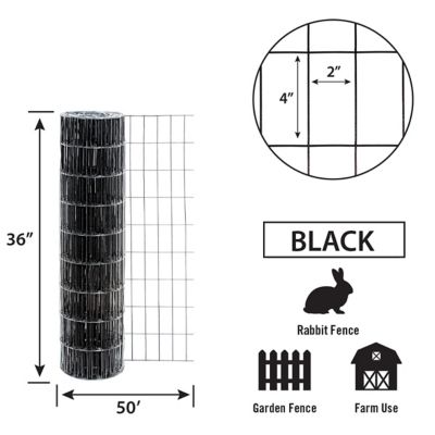 Origin Point 50 ft. x 36 in. Vinyl Welded Wire Fence with 2 in. x 4 in ...