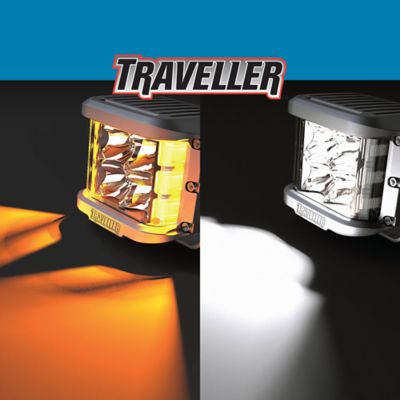 Traveller 1,400-Lumen Offroad Pod-Mount Lights with Amber Sides, 4 in ...