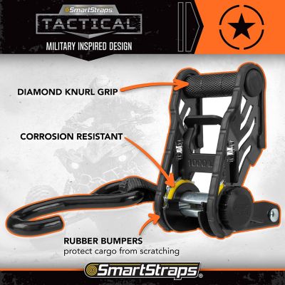 SmartStraps 10 ft. Tactical Tie Down Straps, 2 pk.