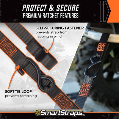 SmartStraps 10 ft. Tactical Tie Down Straps, 2 pk.