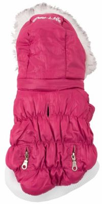 Pet Life Classic Metallic Fashion Insulated Dog Coat with Removable Hood